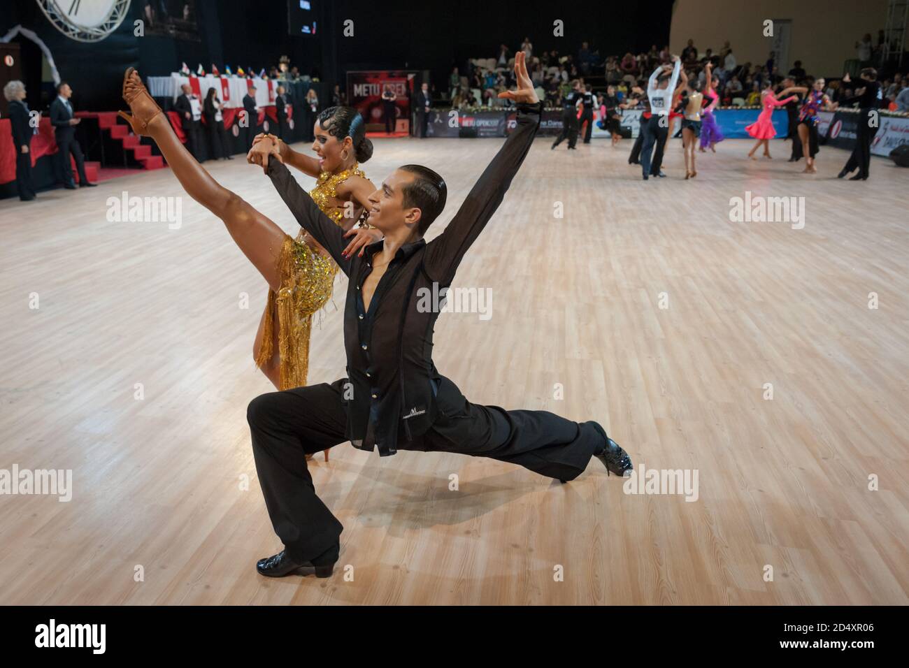 ANKARA, TURKEY - NOVEMBER 04, 2016: People compete in dancesport for ...