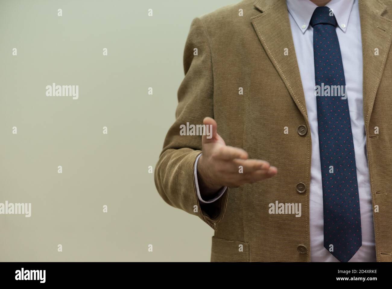 Selective focus on teacher while teaching and explaining lessons to ...