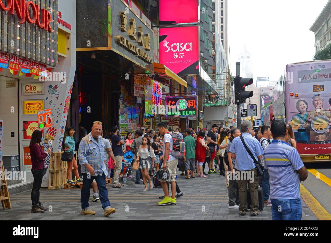 Hong Kong Nathan Road at Peking Road, Kowloon, Hong Kong. Nathan Road ...