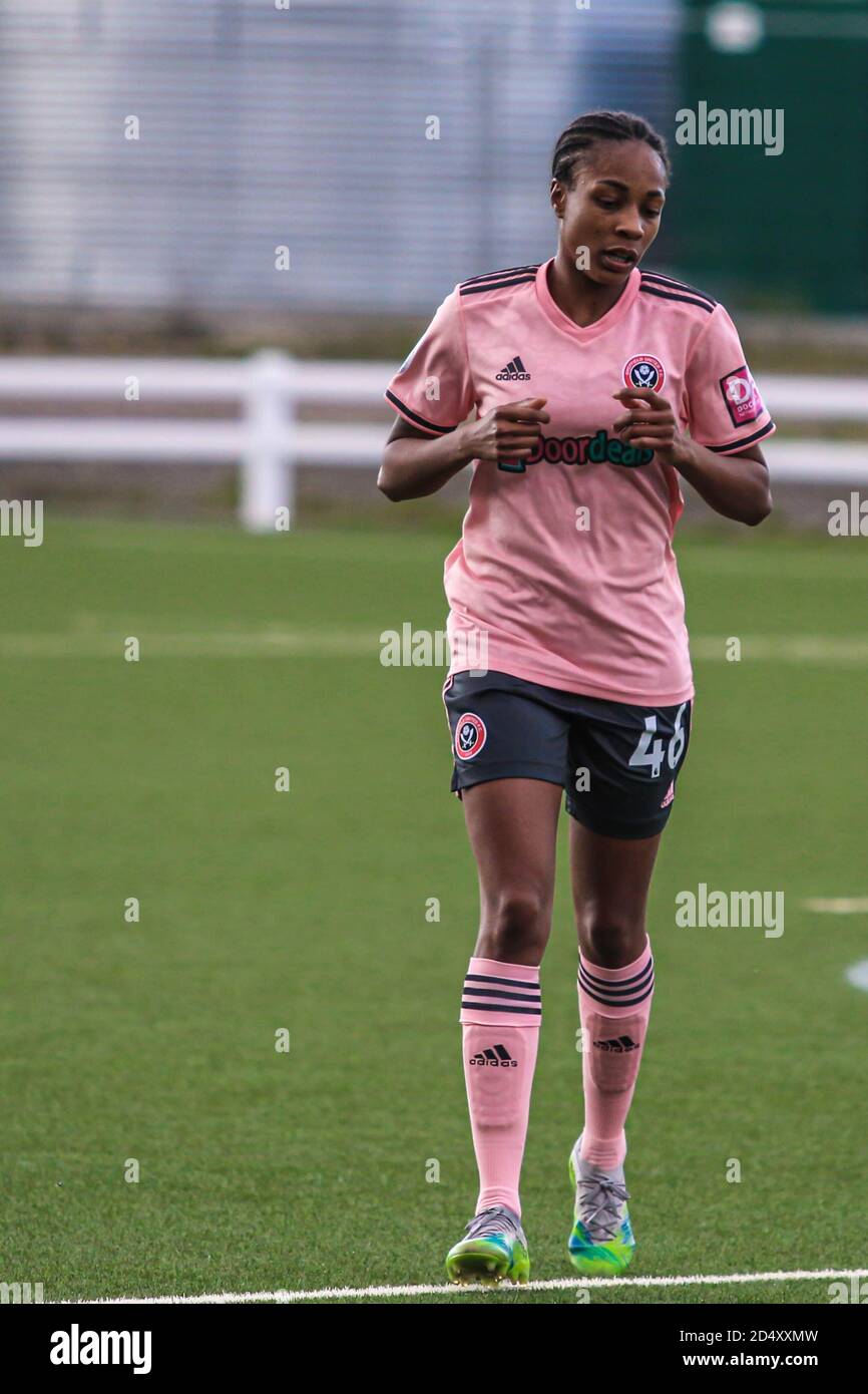 Coventry, UK. 11th Oct, 2020. Mel Johnson (#46 Sheffield United) during ...