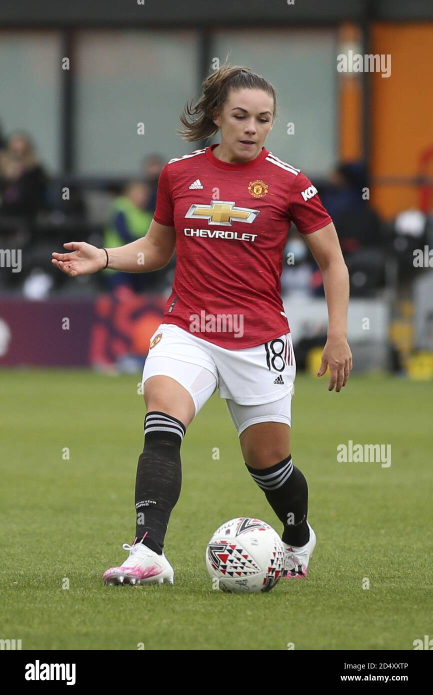 London, UK. 10th Oct, 2020. Kirsty Hanson (#18 Manchester United) on ...