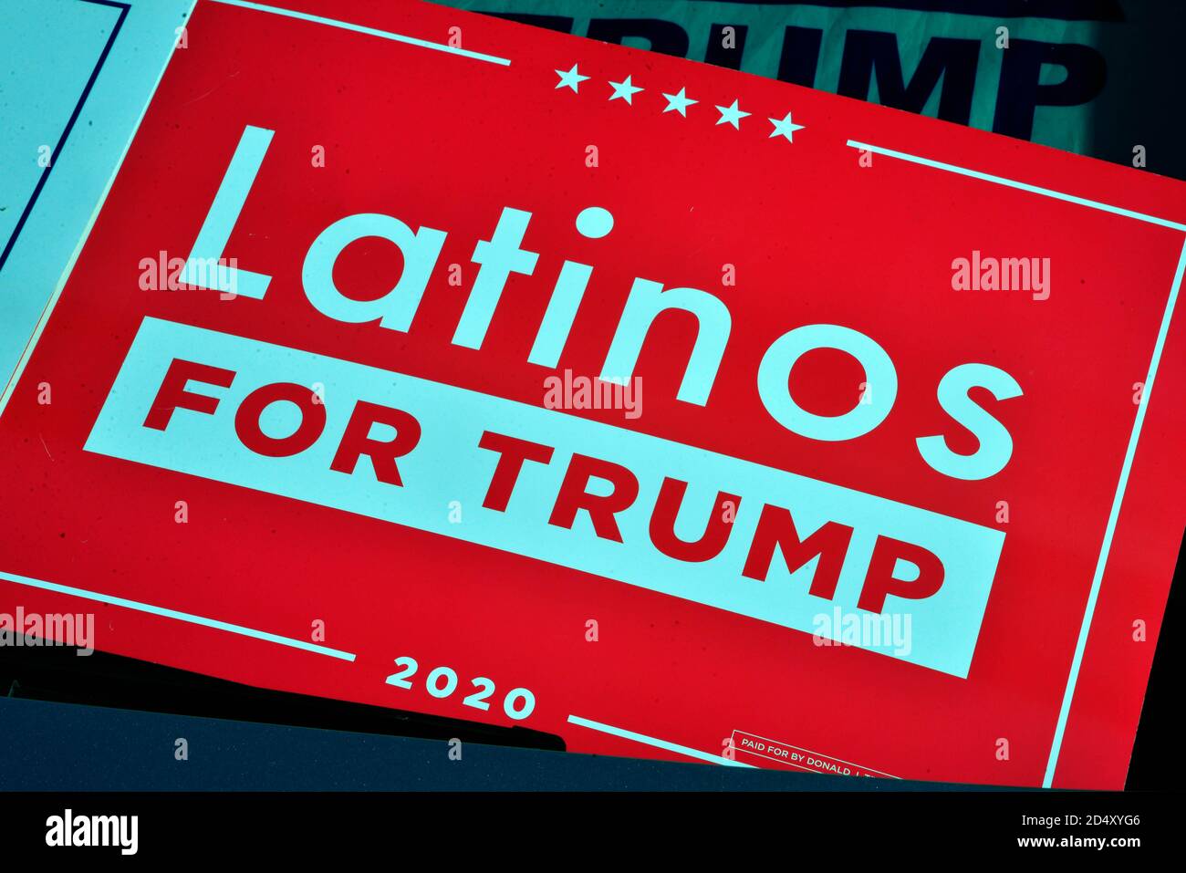 Melbourne. Brevard County. Florida. USA. October 11, 2020. Intense flag ...