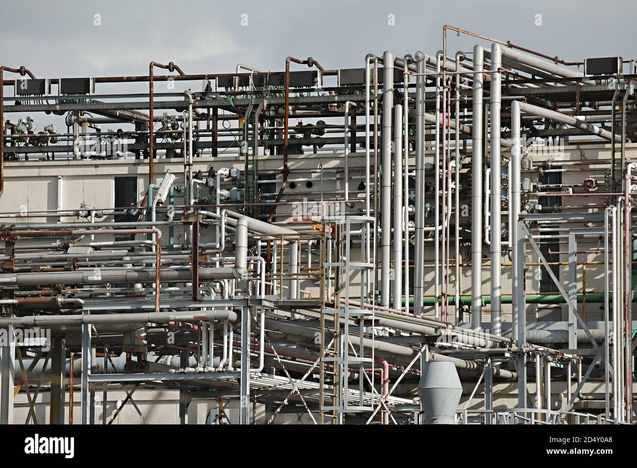 Chemical plant pipes Stock Photo - Alamy