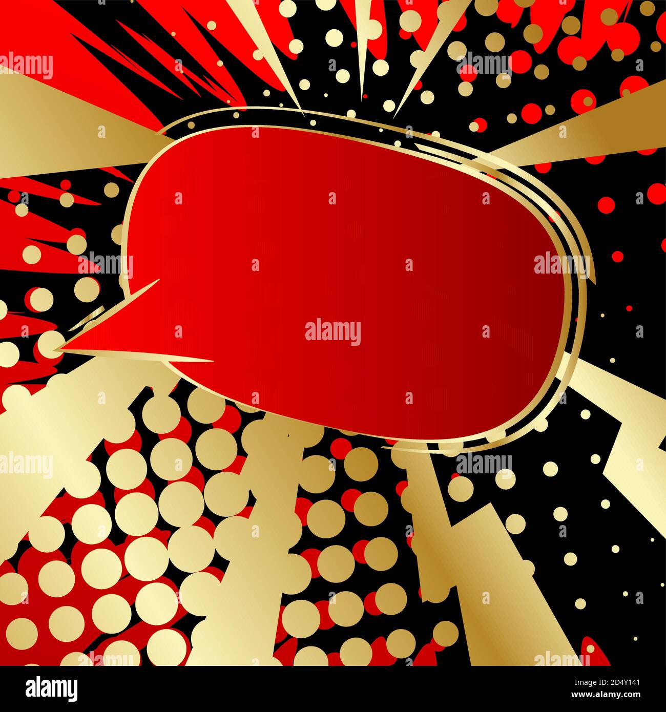 Comic book speech bubble with abstract colorful pattern. Talk icon ...