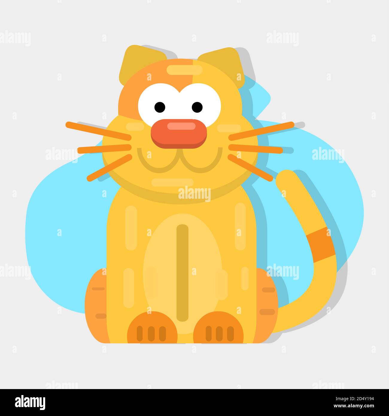 cute cat animal sitting vector illustration Stock Vector Image & Art ...