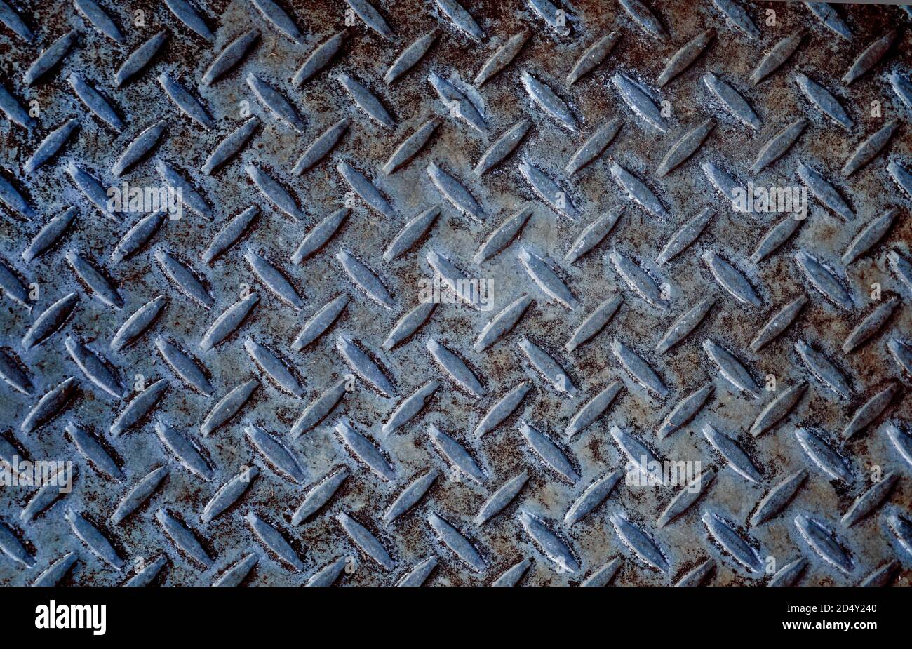 Dark black and white cool dirty metal tread texture with grime and ...