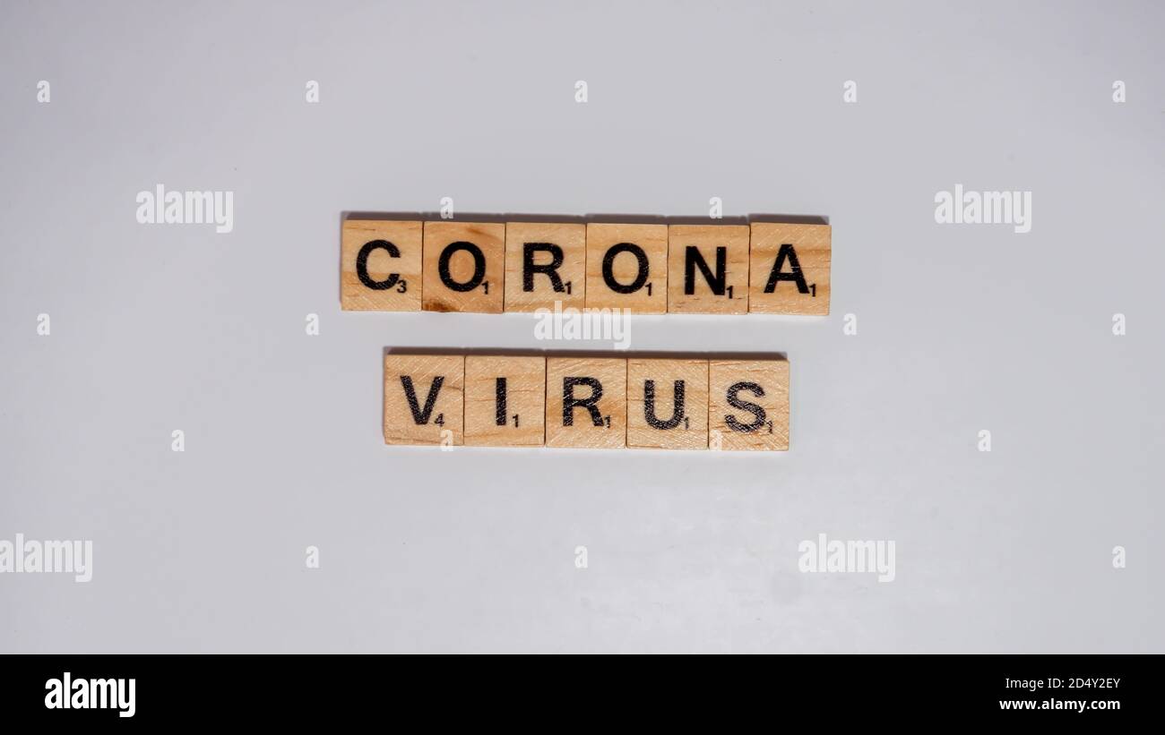 Corona pandemic word text hi-res stock photography and images - Alamy