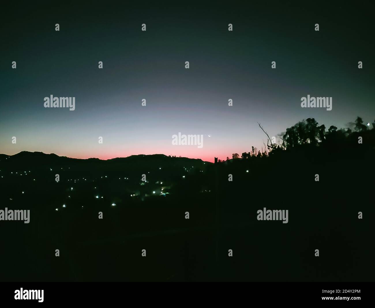Night view of kathmandu valley Stock Photo - Alamy