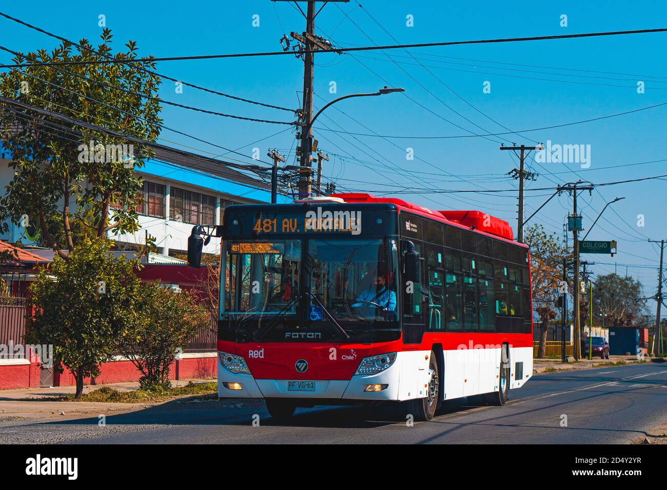 Santiago, Chile - September 2020: A Transantiago / Red Movilidad bus in ...