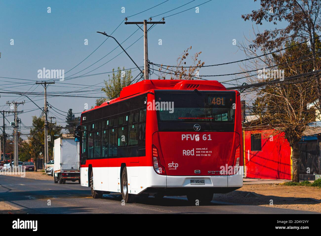 Santiago, Chile - September 2020: A Transantiago / Red Movilidad bus in ...