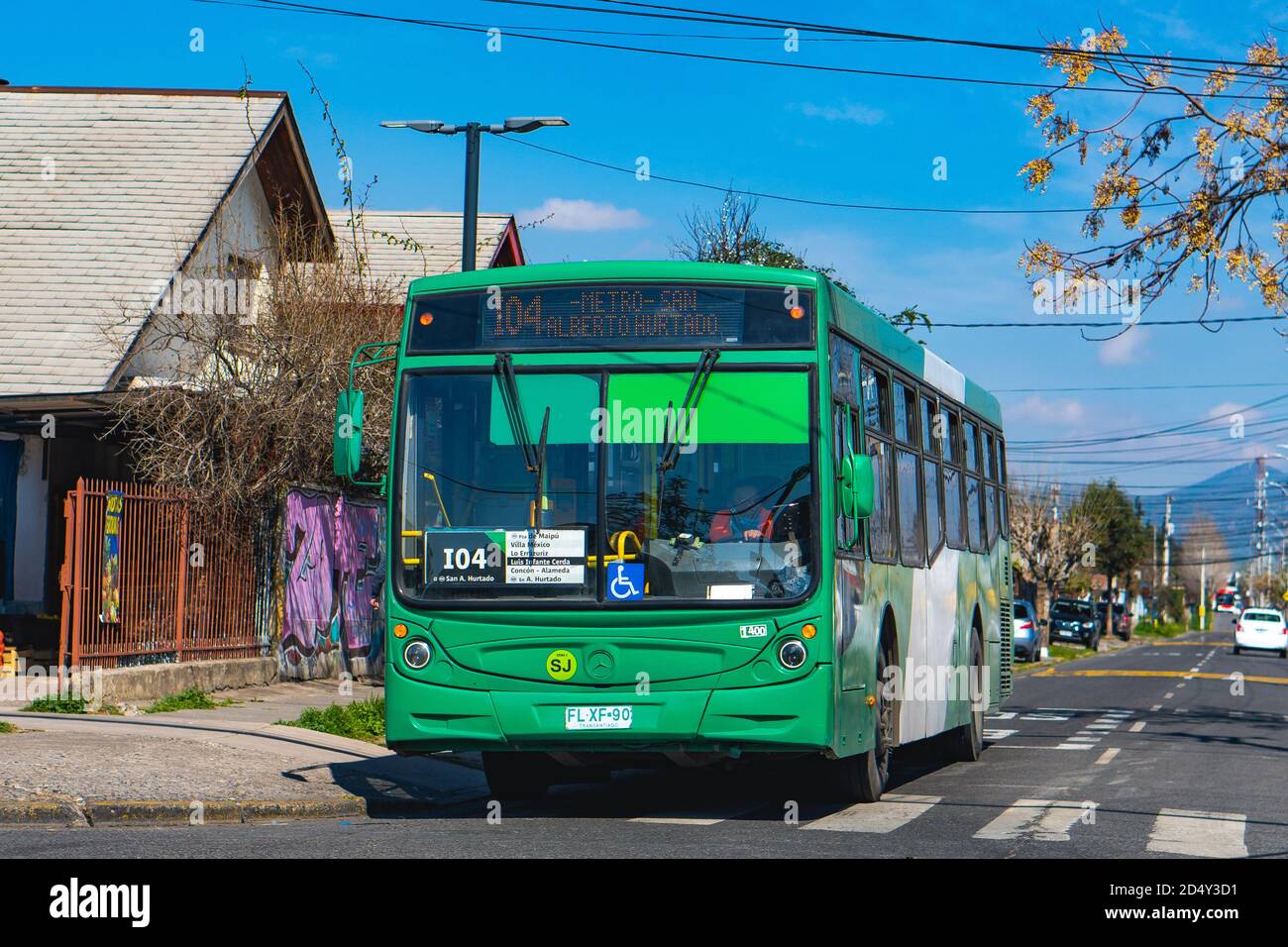 Santiago, Chile - August 2020: A Transantiago / Red Movilidad bus in ...