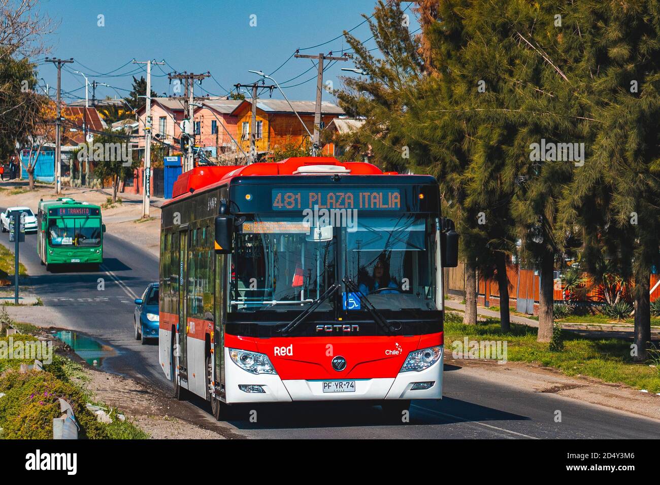 Santiago, Chile - September 2020: A Transantiago / Red Movilidad bus in ...