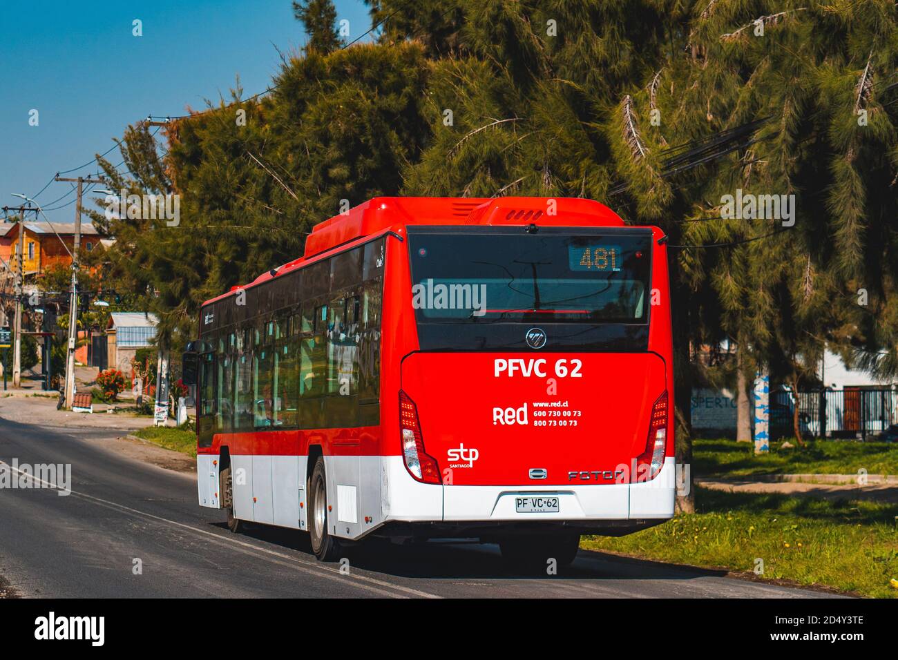 Santiago, Chile - September 2020: A Transantiago / Red Movilidad bus in ...