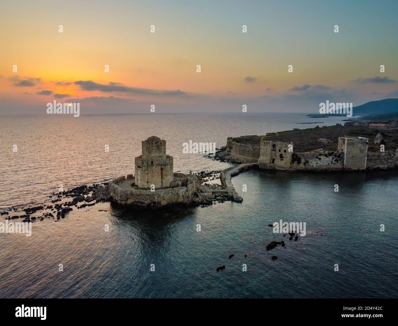 Methoni castle aerial hi-res stock photography and images - Alamy