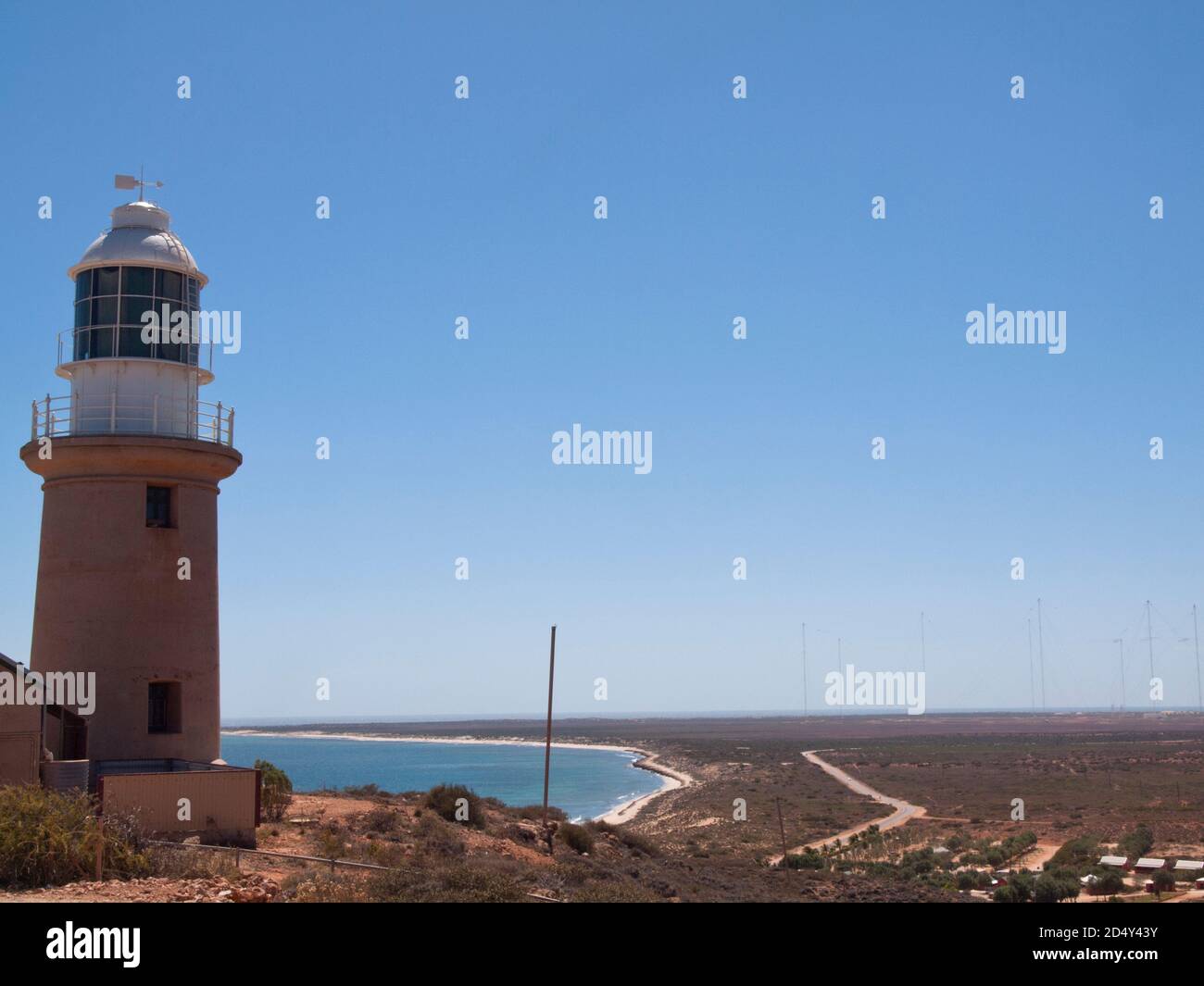 Vlamingh Head Lighthouse, North West Cape, Western Australia. The VLF ...