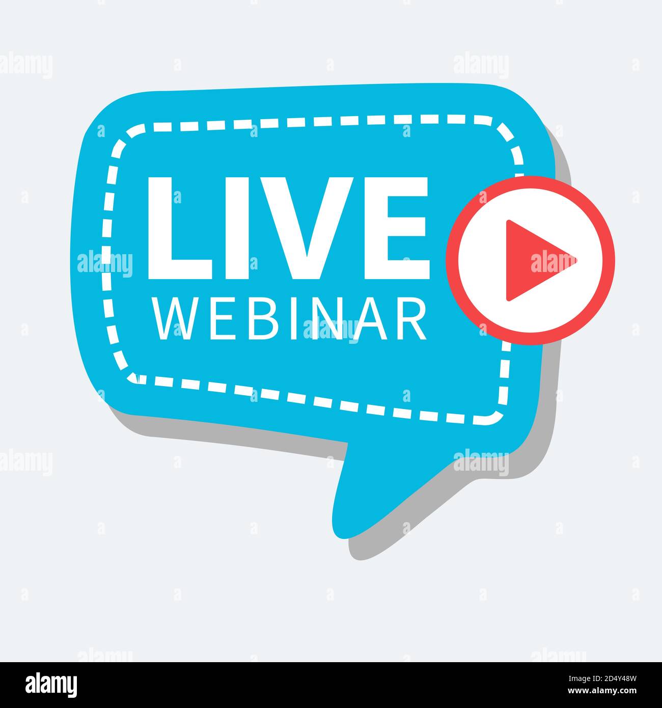 Live Webinar Button, icon, emblem label gradient Vector illustration ...