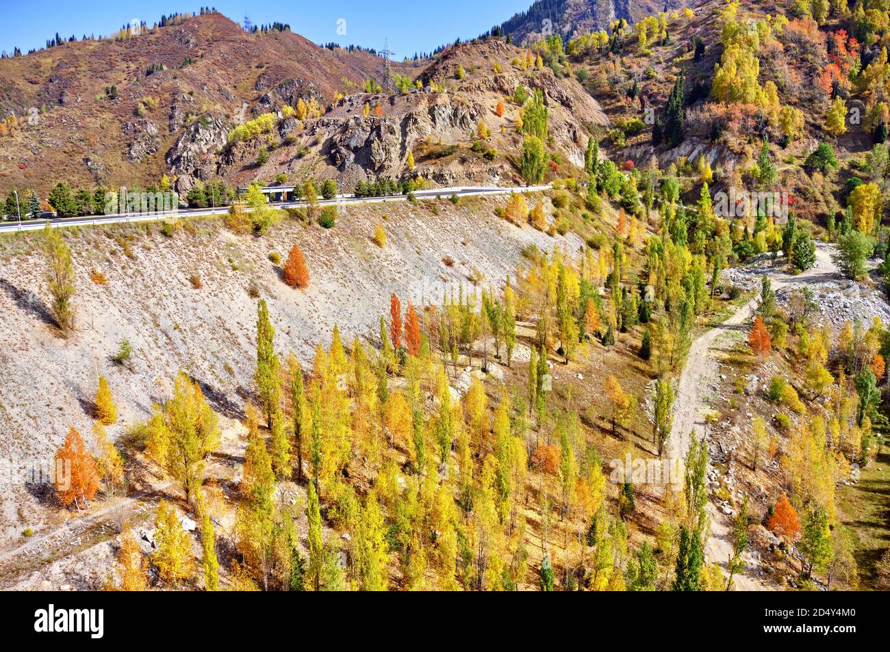 Anti-mudflow dam that protects infrastructure facilities from floods ...