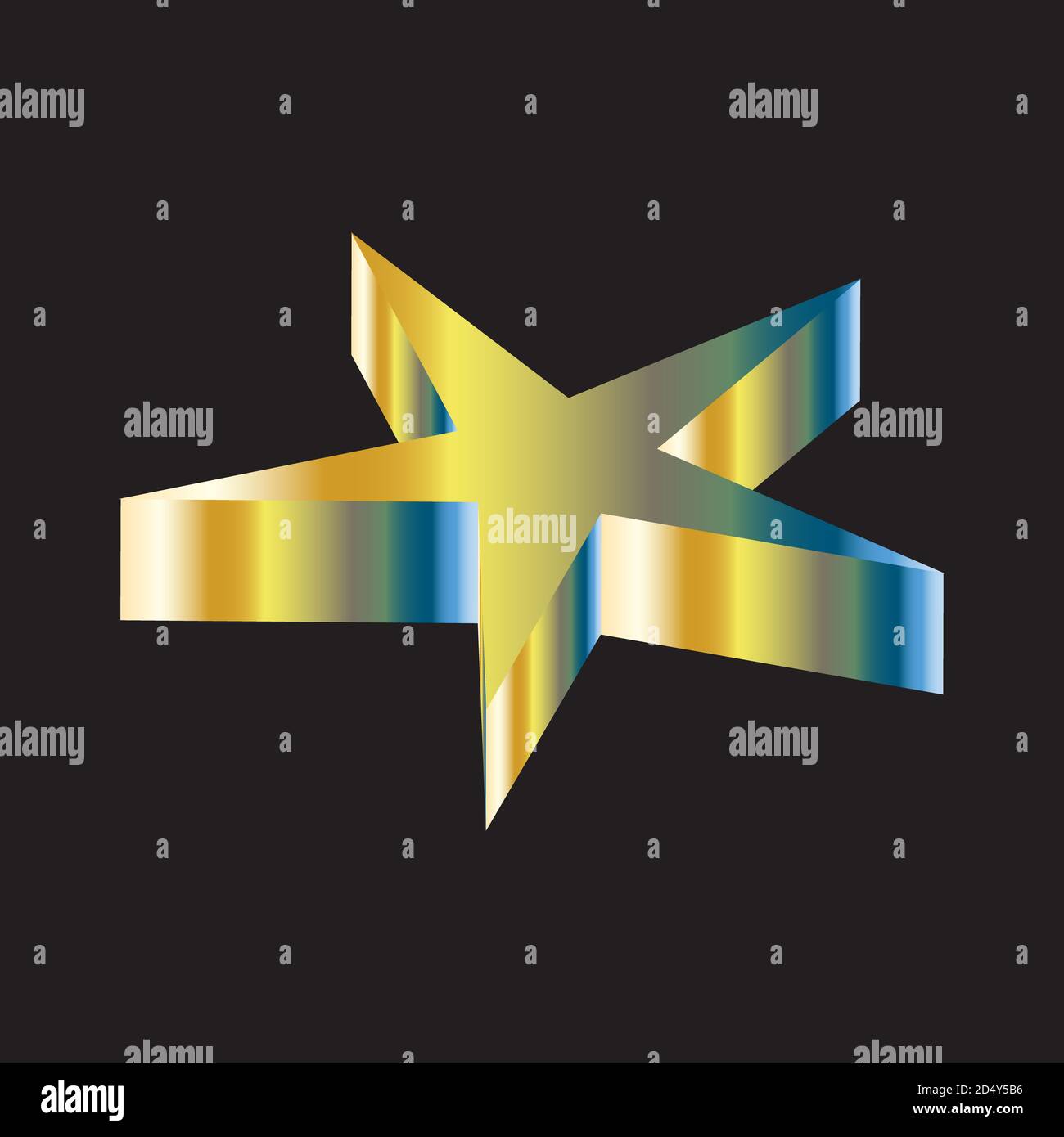 An abstract 3d metallic star shape Stock Photo - Alamy