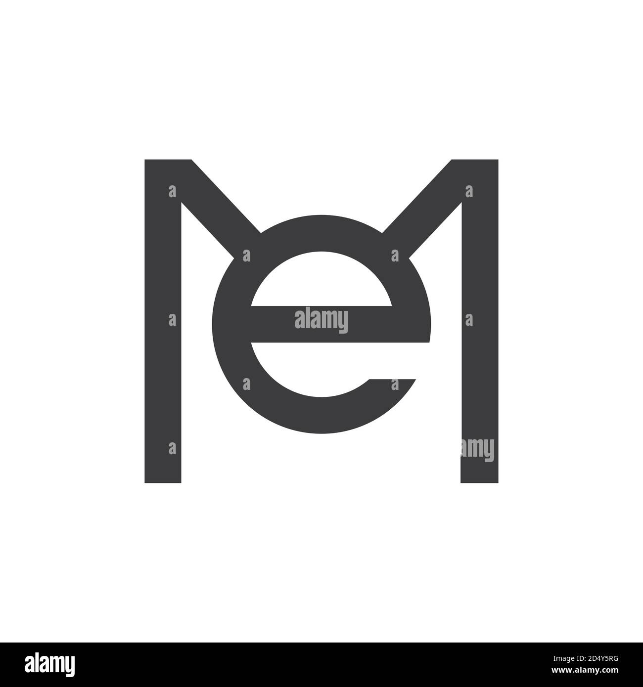 Initial letter em logo or me logo vector design template Stock Vector ...