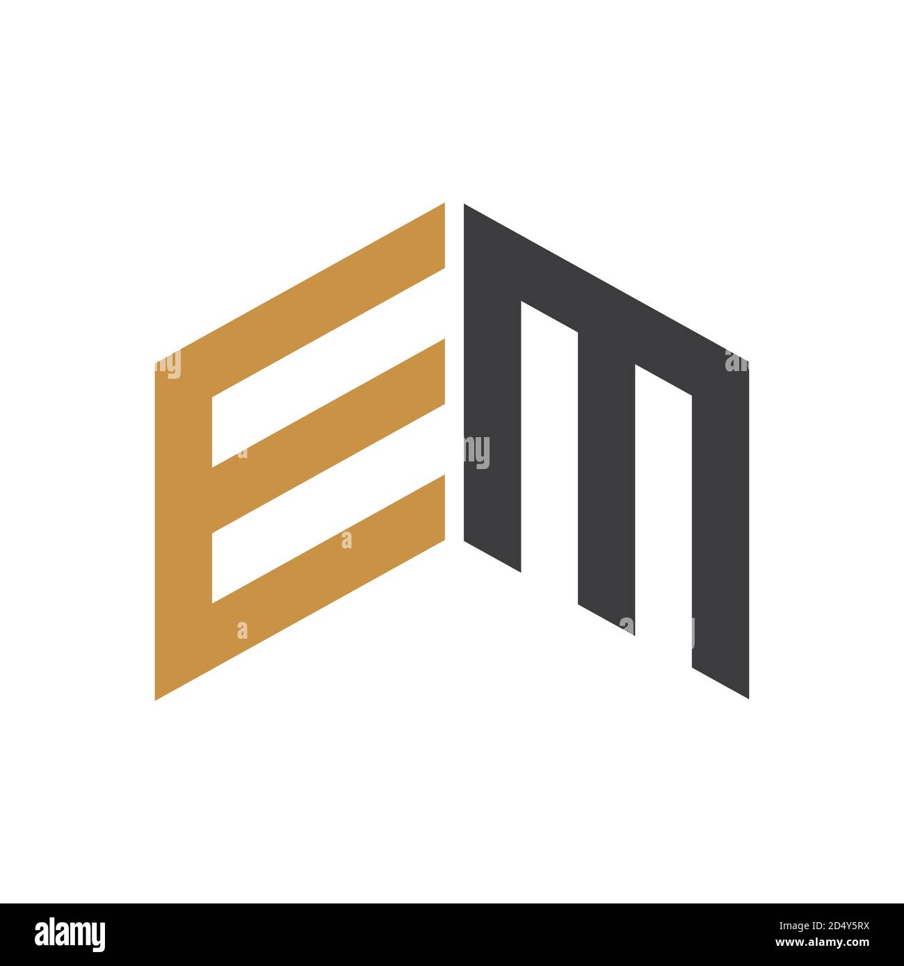 Initial letter em logo or me logo vector design template Stock Vector ...