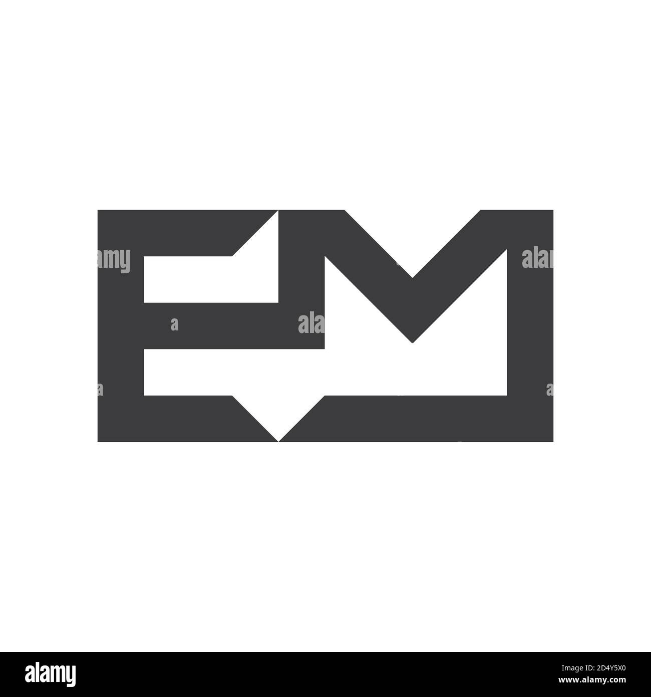 Initial letter em logo or me logo vector design template Stock Vector ...