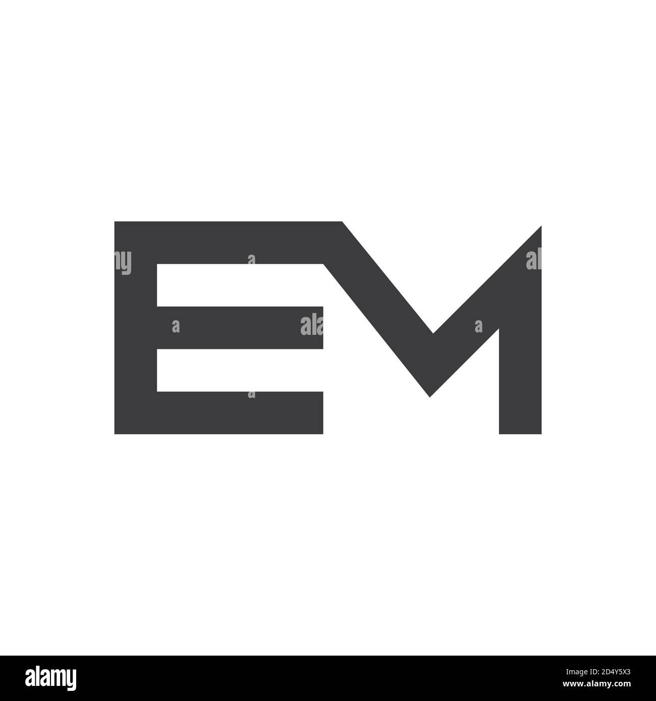 Initial letter em logo or me logo vector design template Stock Vector ...