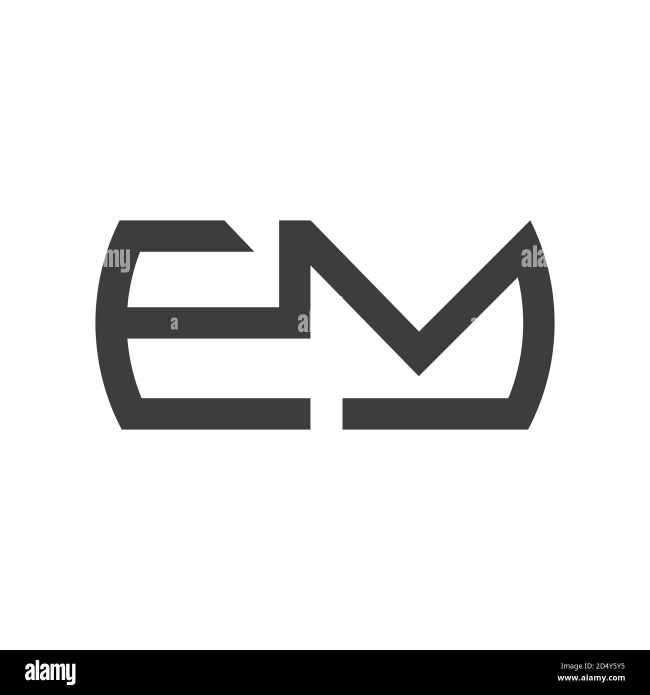 Initial letter em logo or me logo vector design template Stock Vector ...