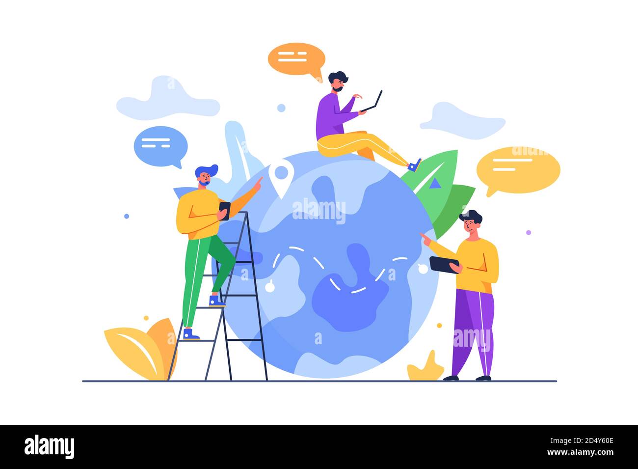 Earth globe person character Stock Vector Images - Alamy