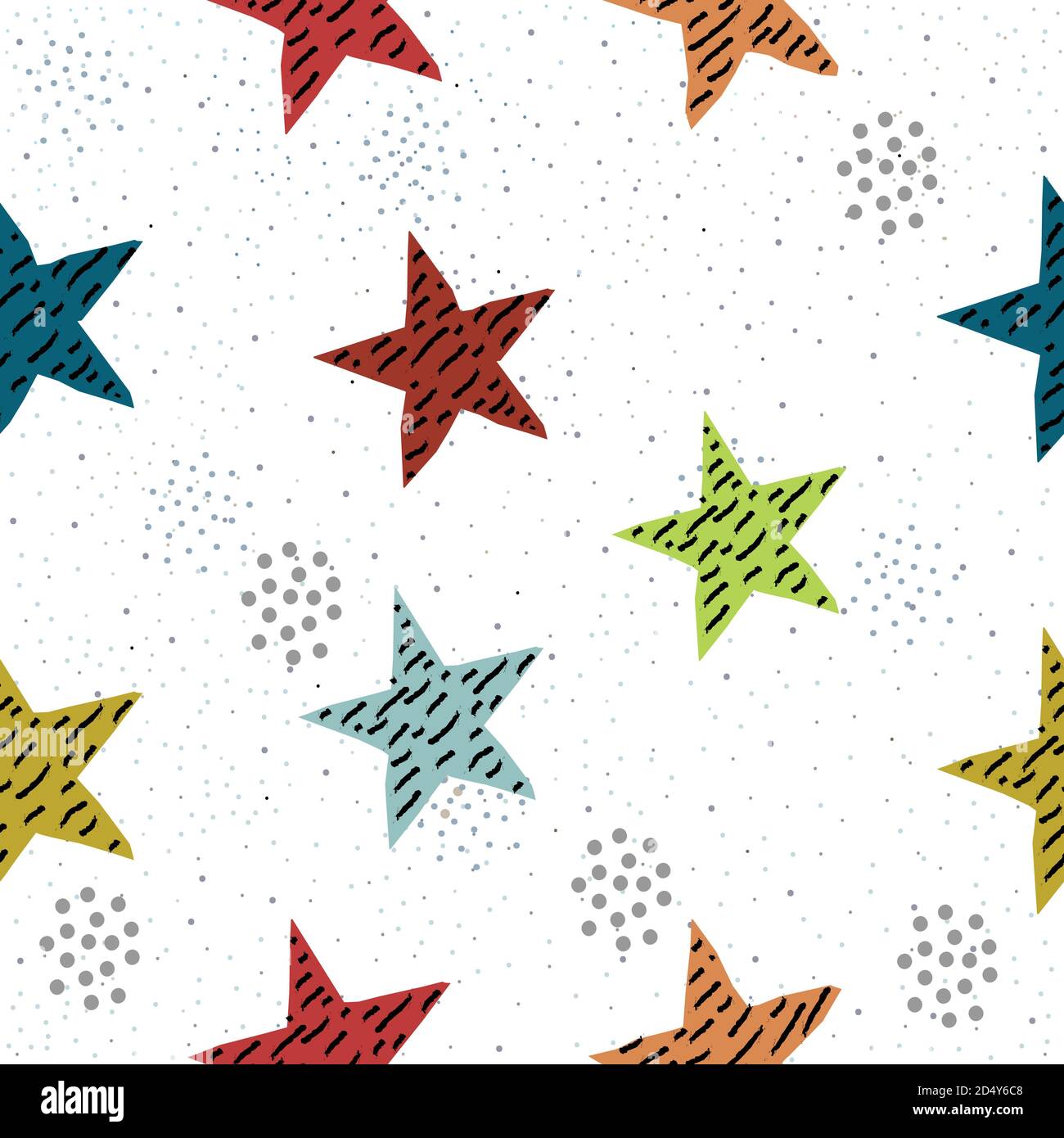 Cute Star Background. Seamless Pattern with stars. Vector Illustration ...