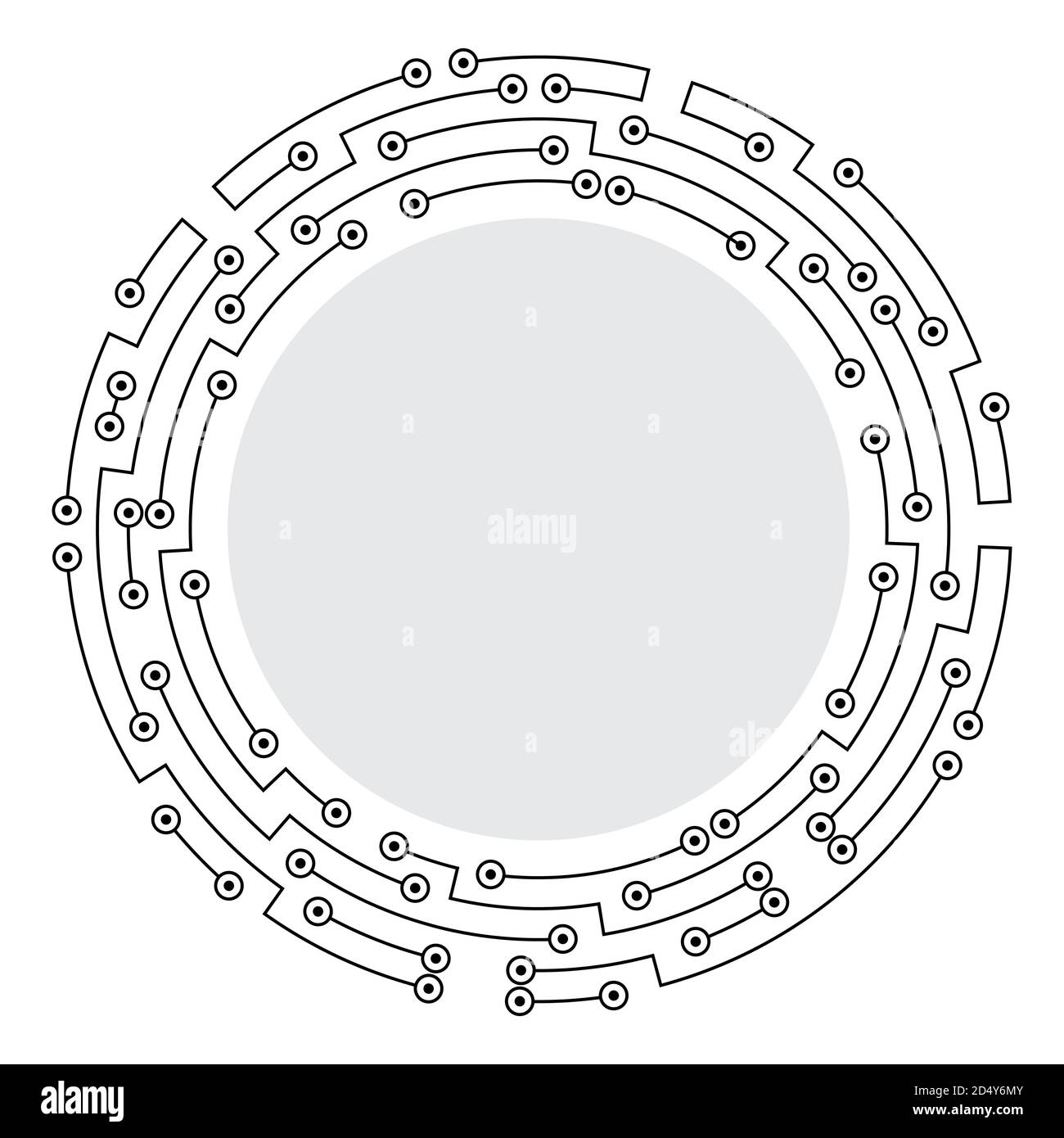 Abstract technology round frame Stock Vector Image & Art - Alamy