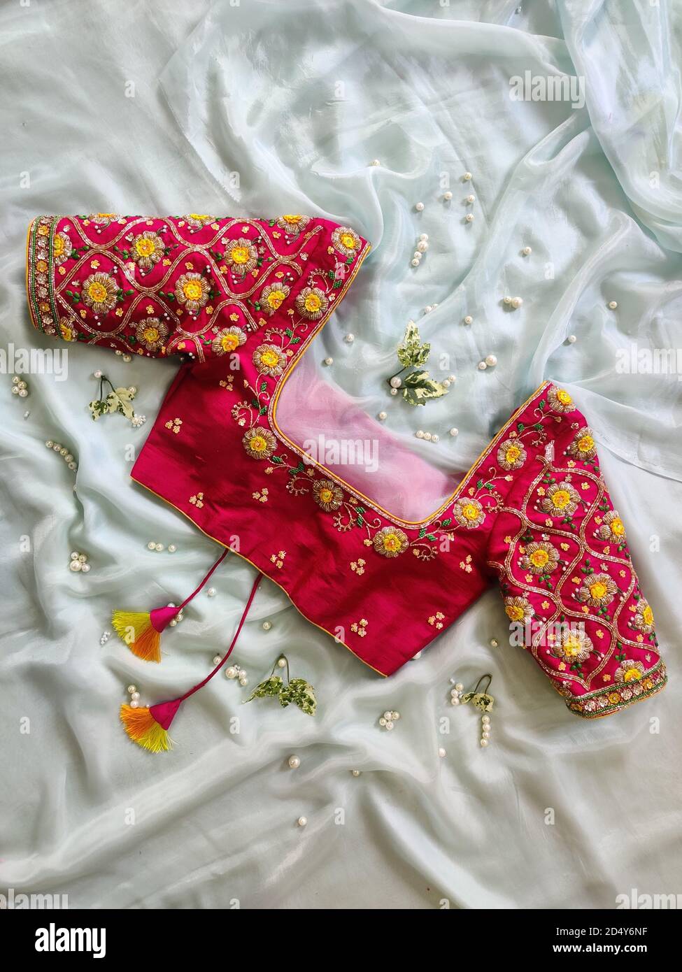 Indian unique designer clothing for women blouses for saree Stock Photo ...