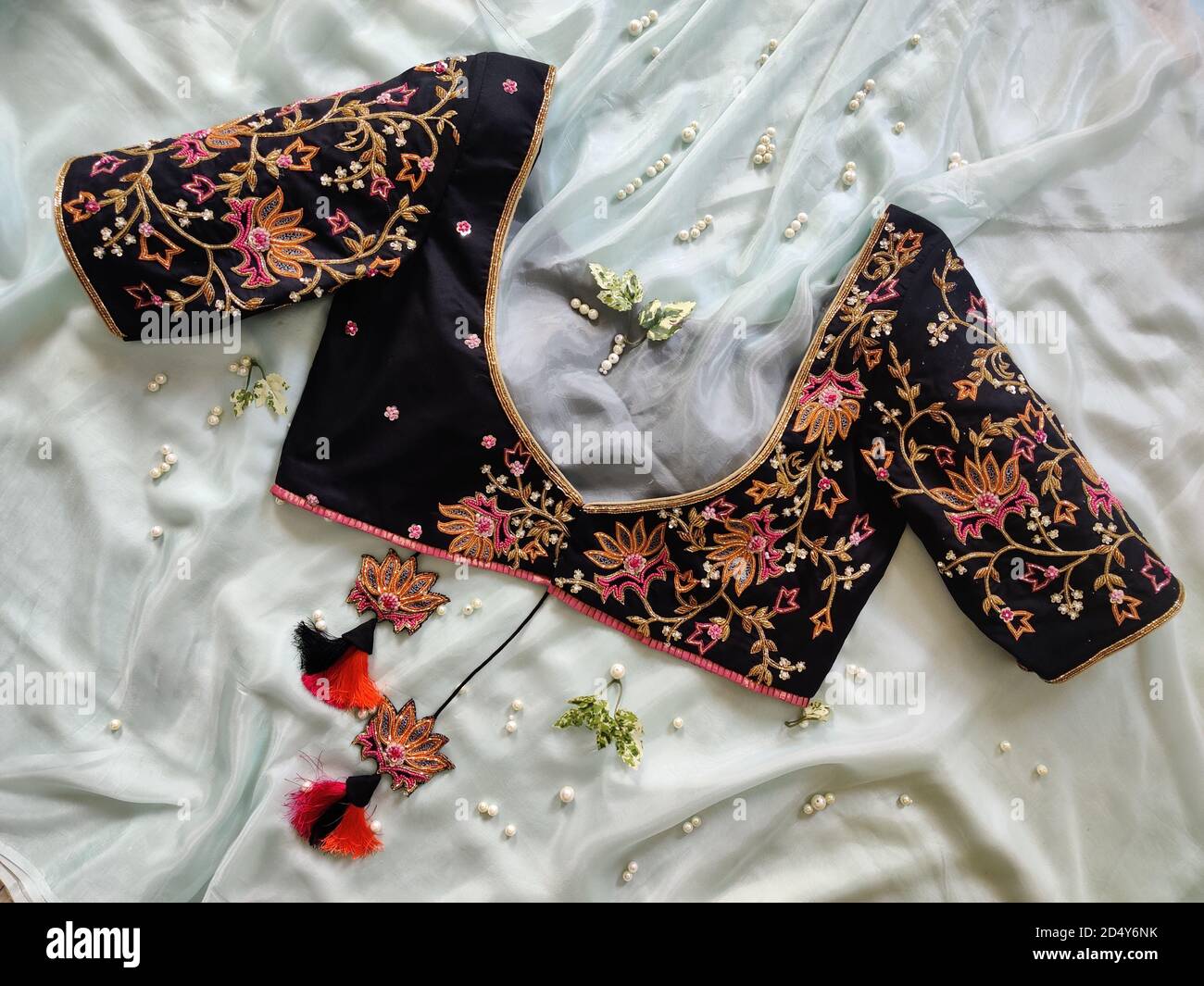 Indian women saree blouse hi-res stock photography and images - Alamy