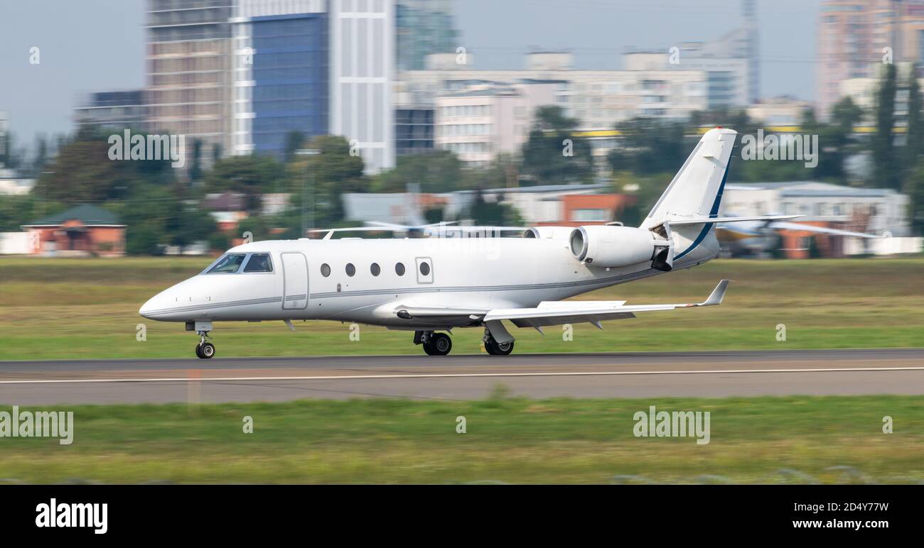Private business jet departure hi-res stock photography and images - Alamy
