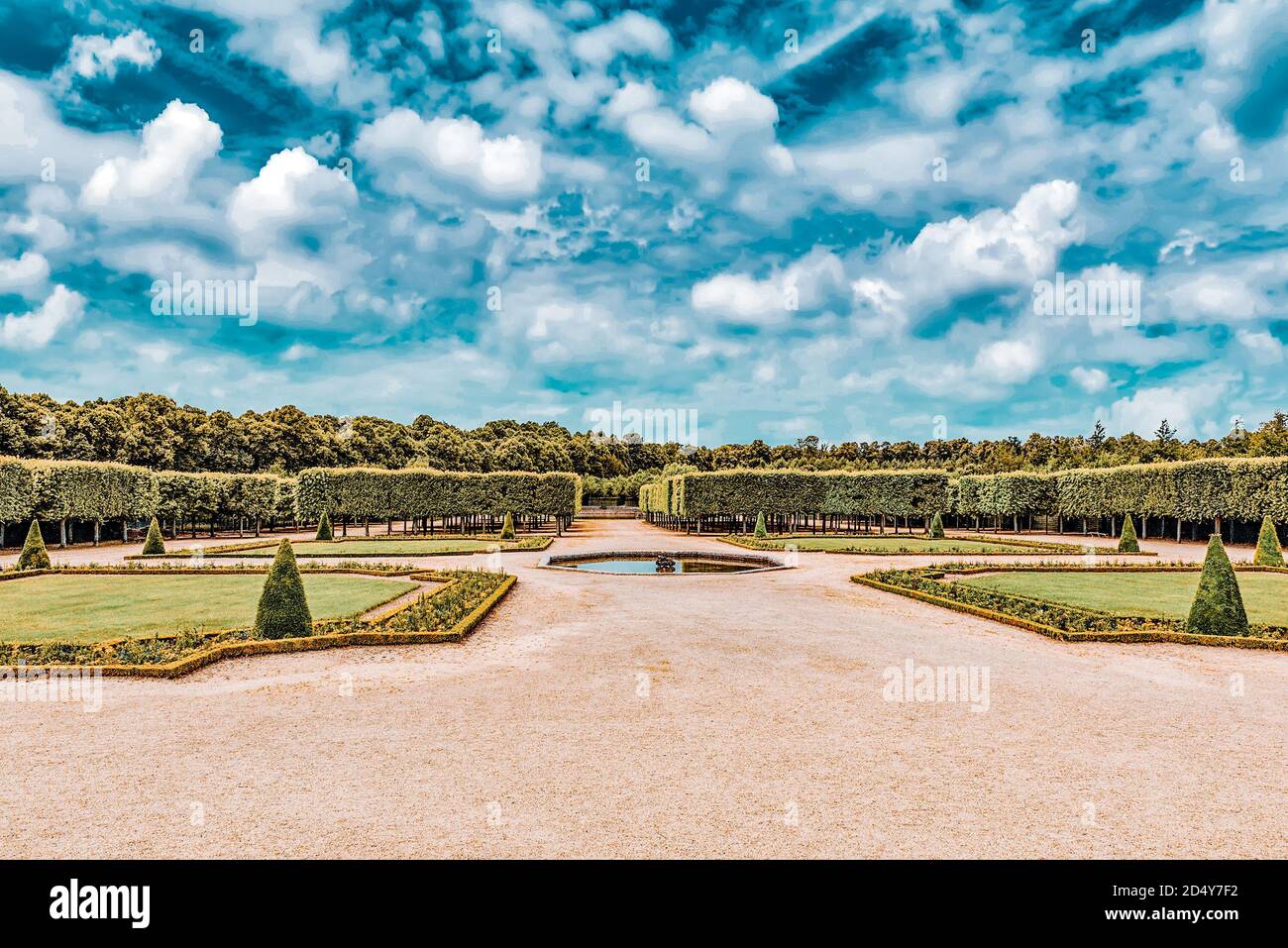 Versailles gardens topiary hi-res stock photography and images - Alamy