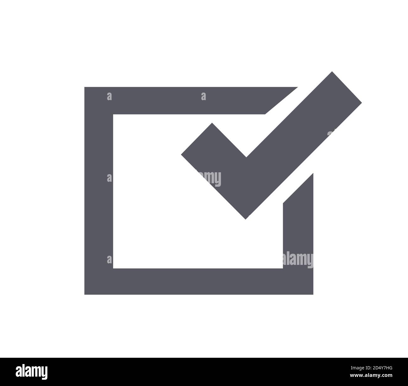 Check Box Icon, Vector Vote Yes Sign Stock Vector Image & Art - Alamy
