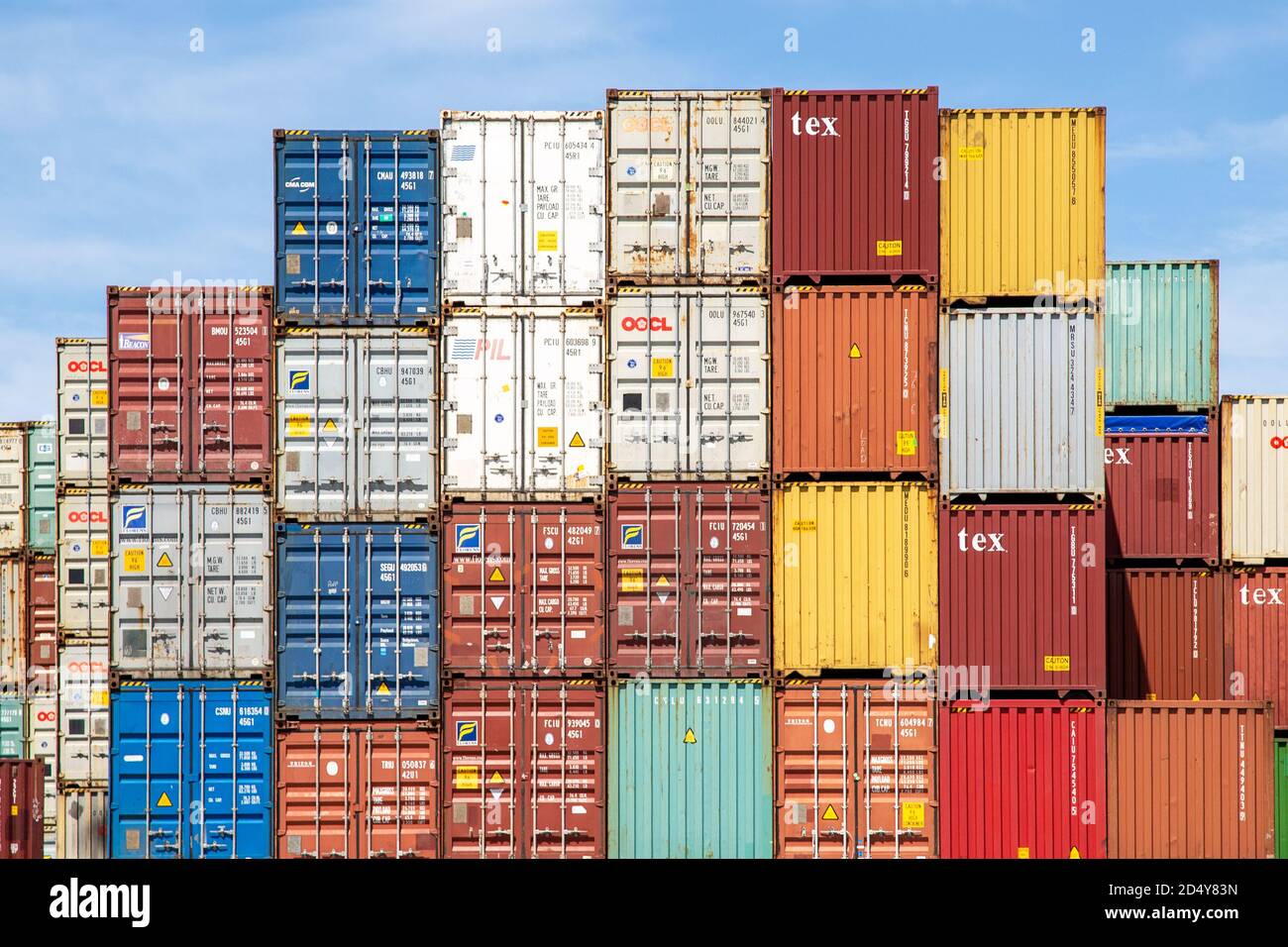 Fremantle, Australia - October 7th 2020: Cargo containers at Fremantle ...