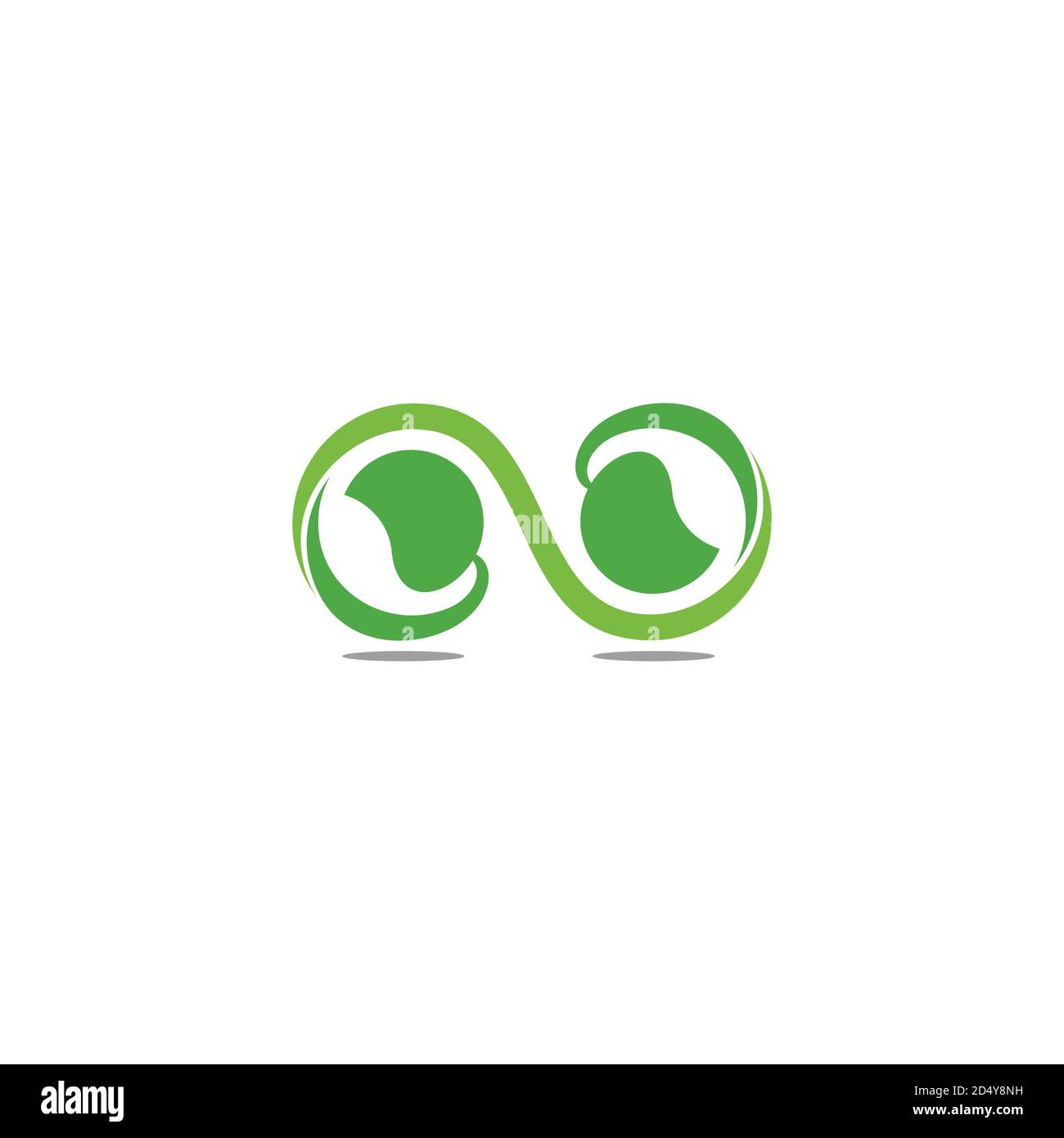 infinity organic leaf symbol curves loop design vector Stock Vector ...