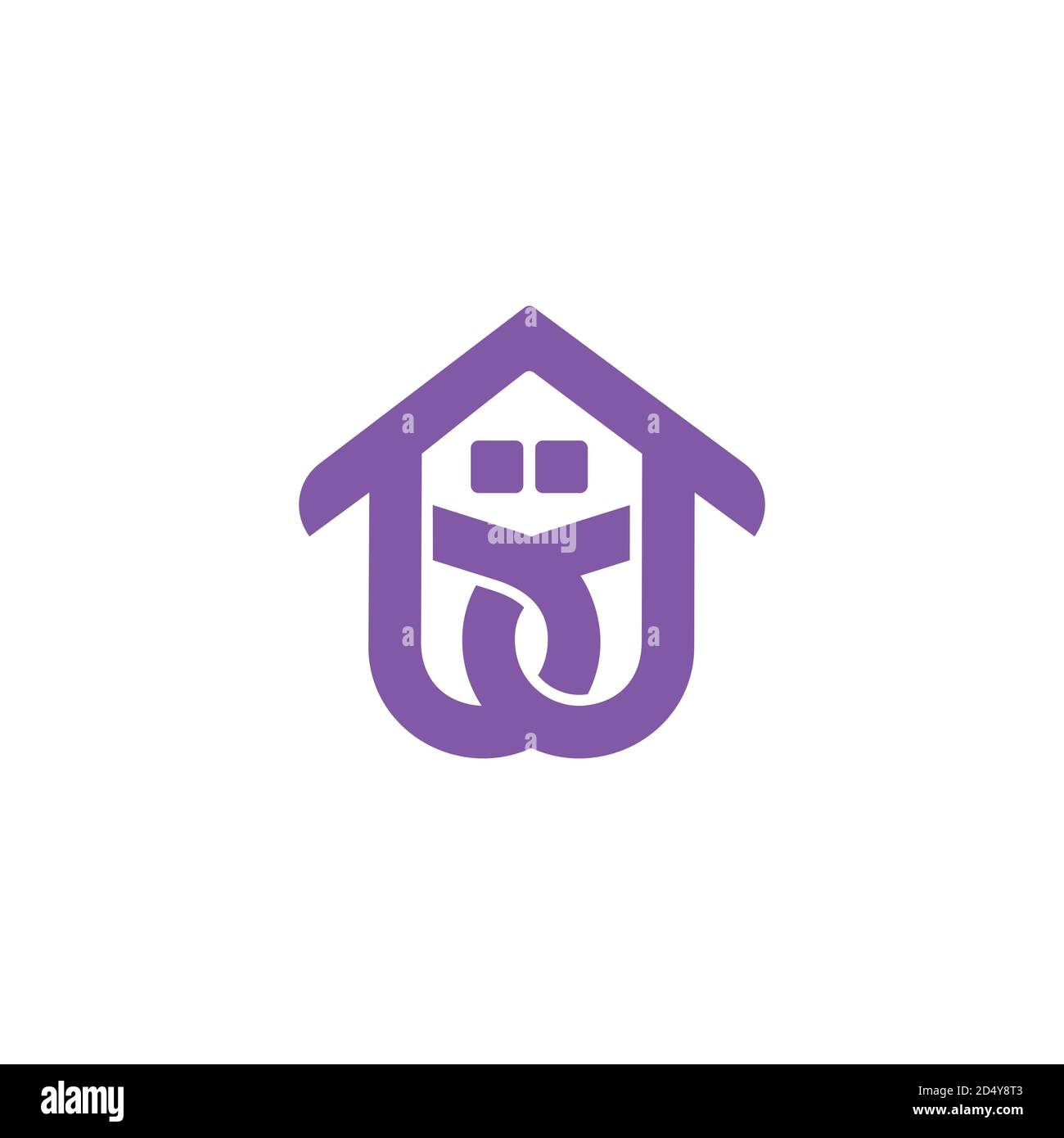 abstract letter bd roof home symbol flat geometric logo vector Stock ...