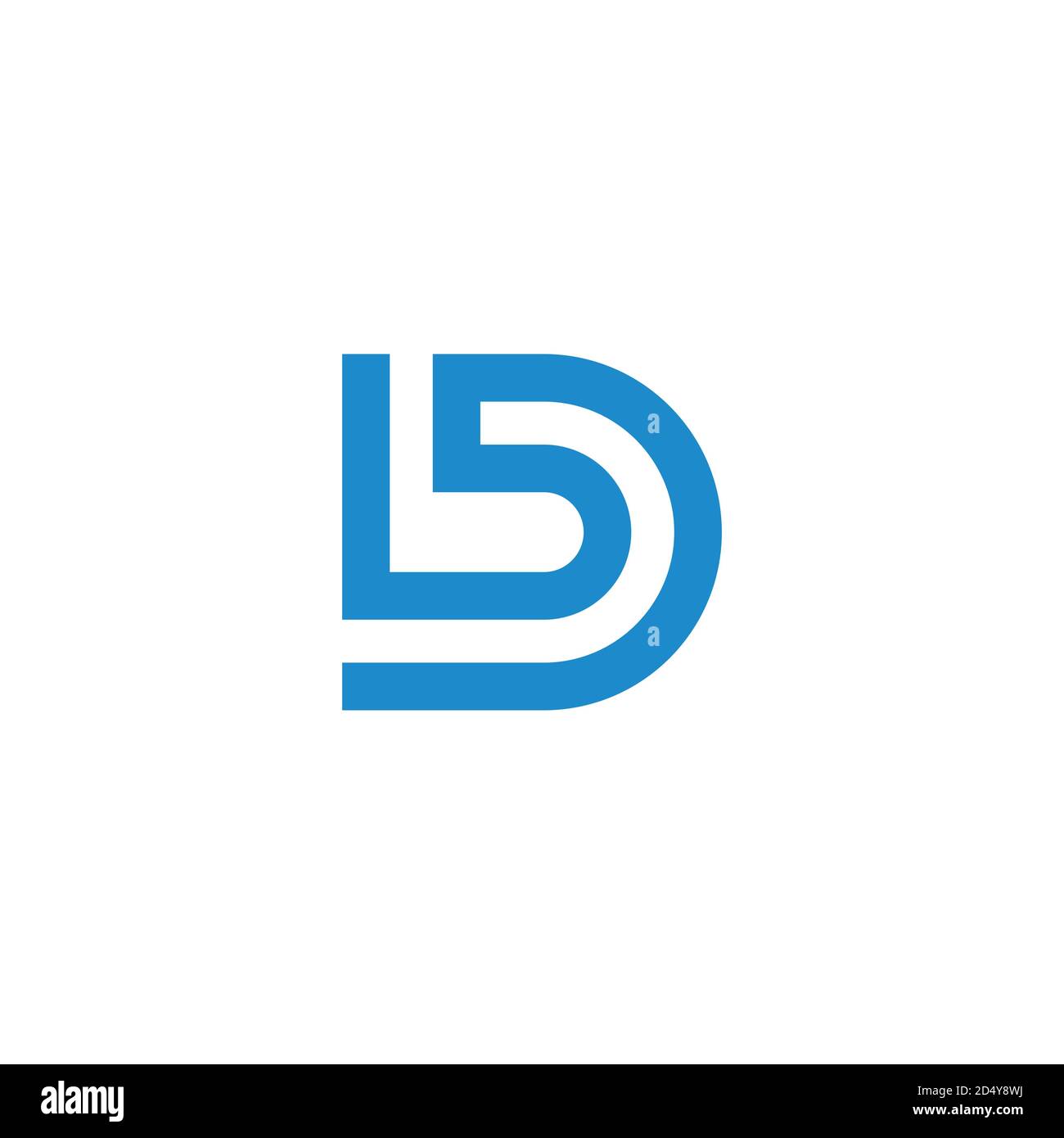 letter bd simple stripes geometric linear logo vector Stock Vector ...