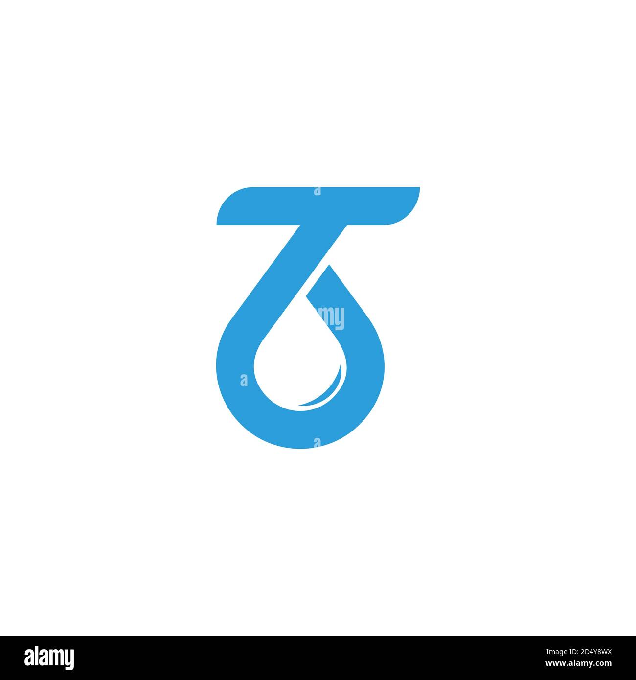 abstract letter t drop water symbol logo vector Stock Vector Image ...