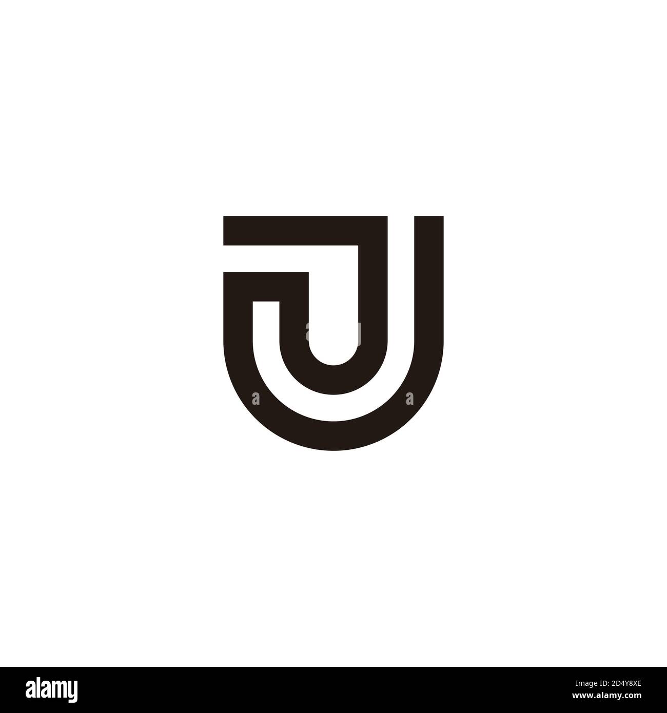 letter j simple stripes geometric linear logo vector Stock Vector Image ...