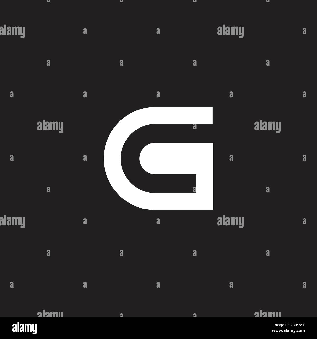 letter g simple geometric flat design logo vector Stock Vector Image ...