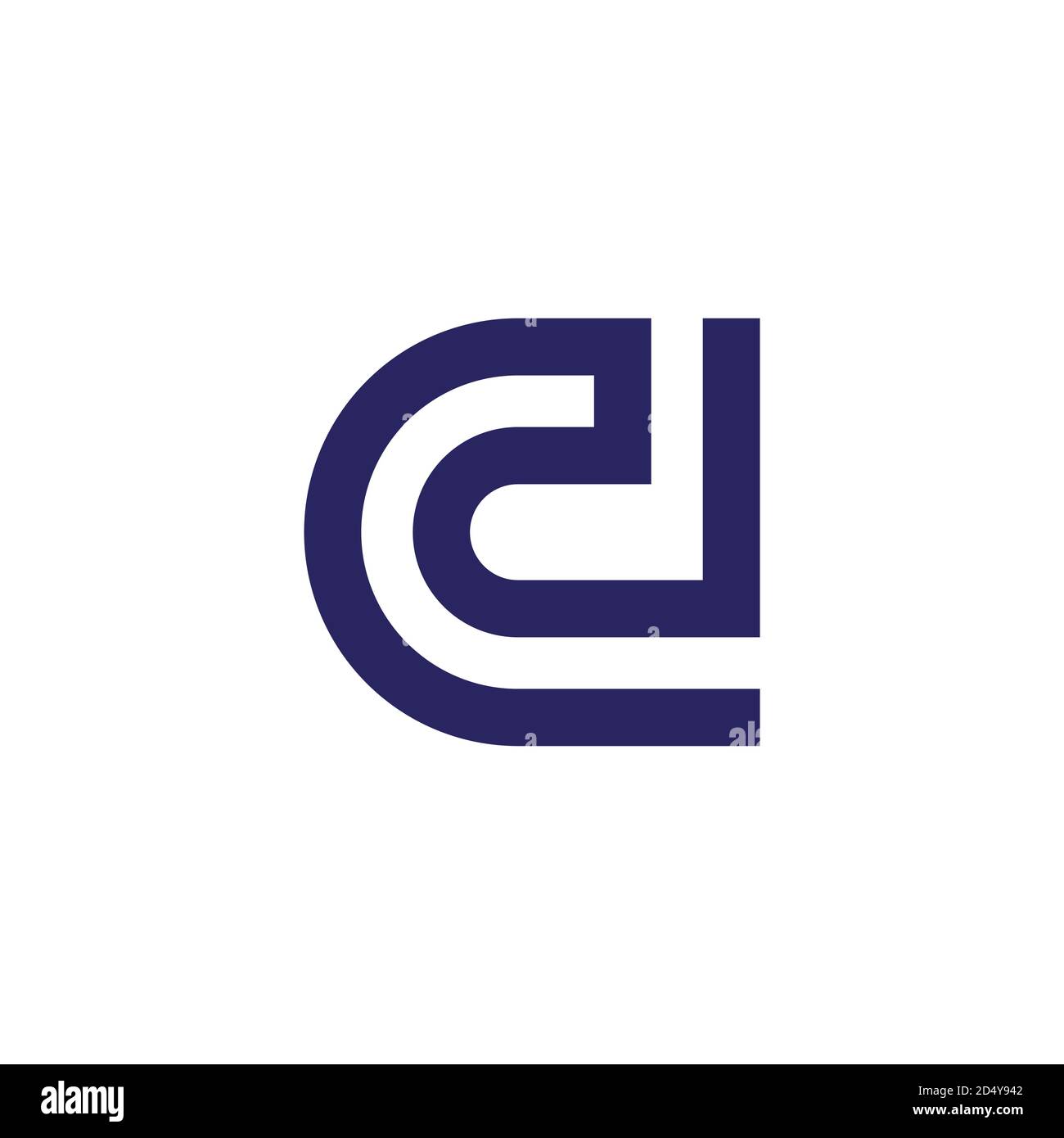 abstract letter cd simple geometric stripes line logo vector Stock ...