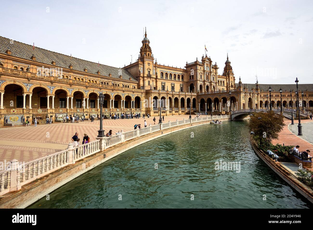Famous Plaza de Espana. Spanish square in the centre of old but ...