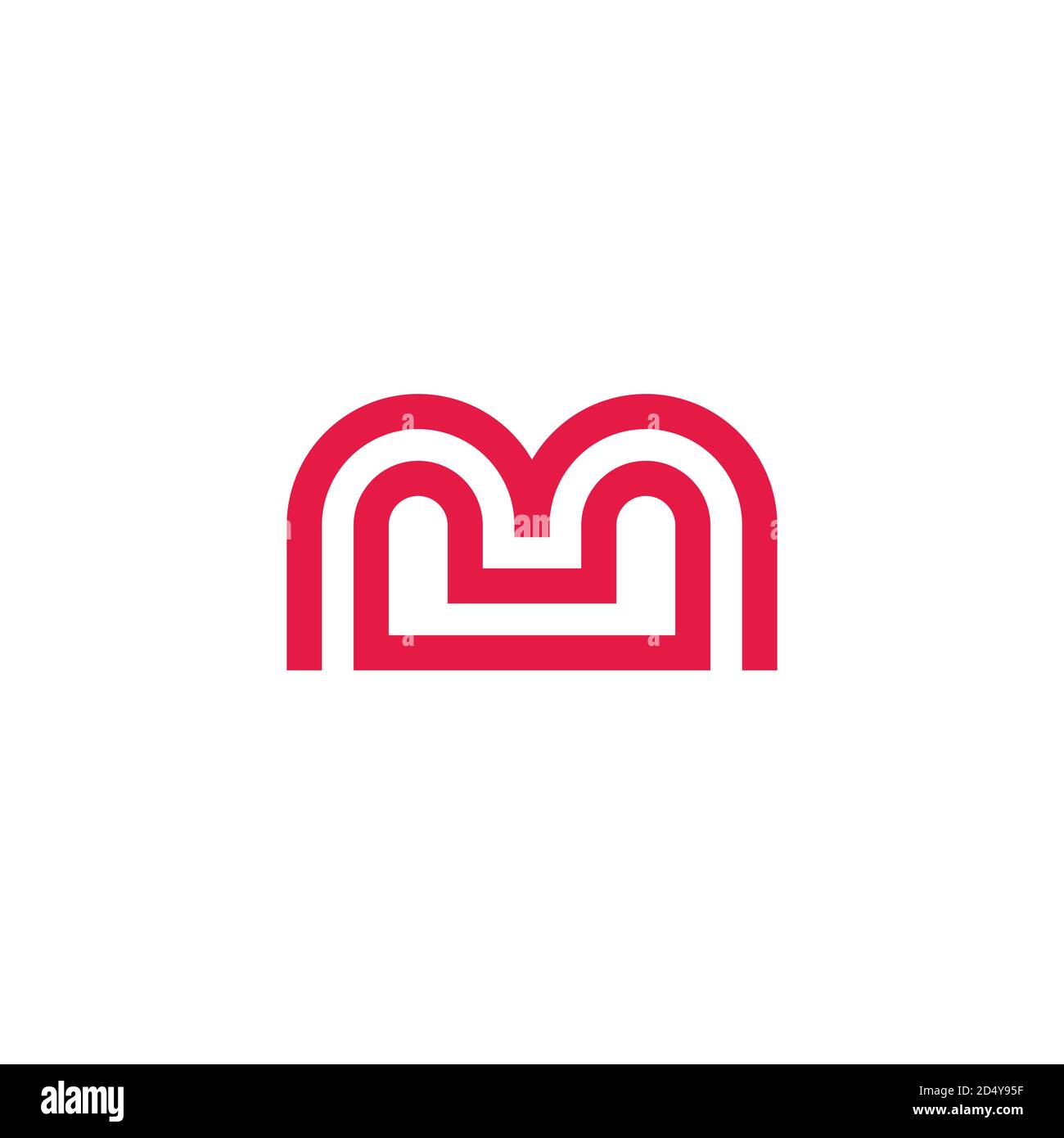 letter mu abstract stripes line geometric logo vector Stock Vector ...