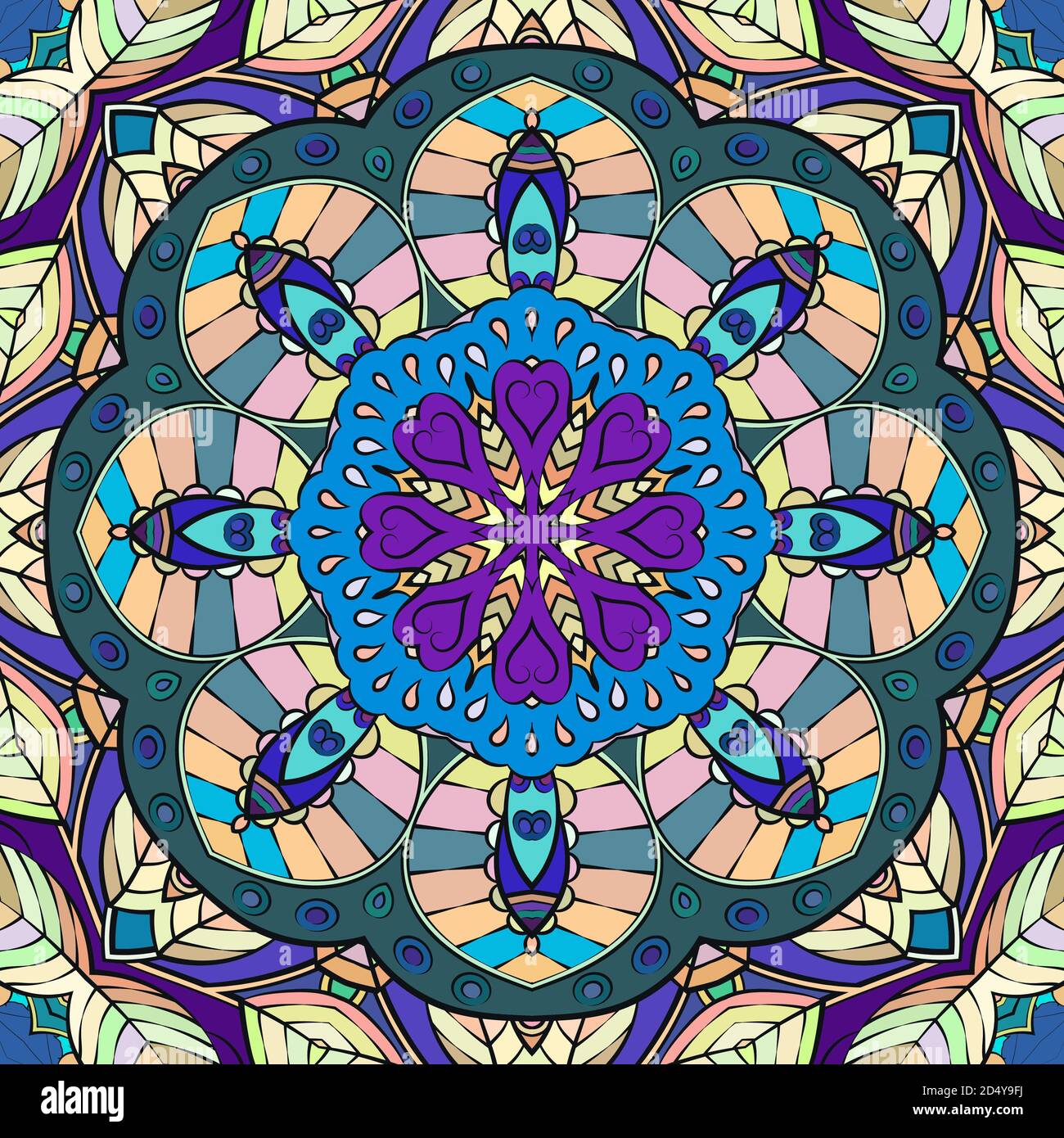 Seamless tracery tile mehndi design Stock Vector Image & Art - Alamy