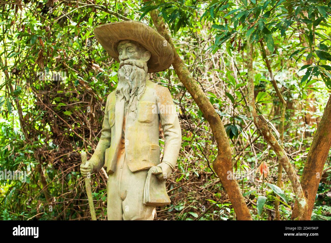 Henry Mouhot statue near the Nam Khan River in Luang Prabang, Laos ...