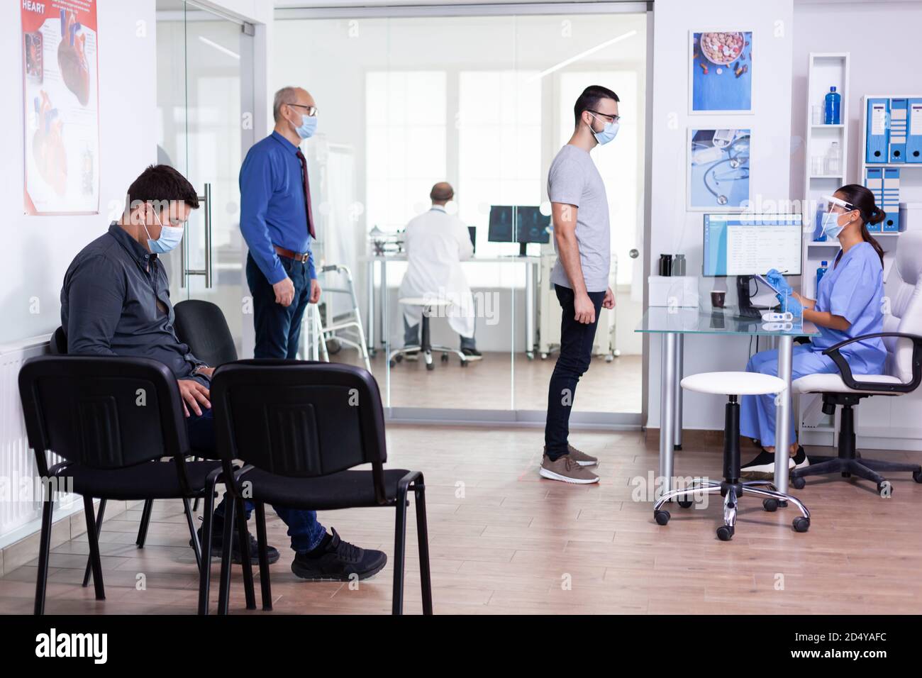 Senior man wearing face mask as safety precaution against coronavirus ...