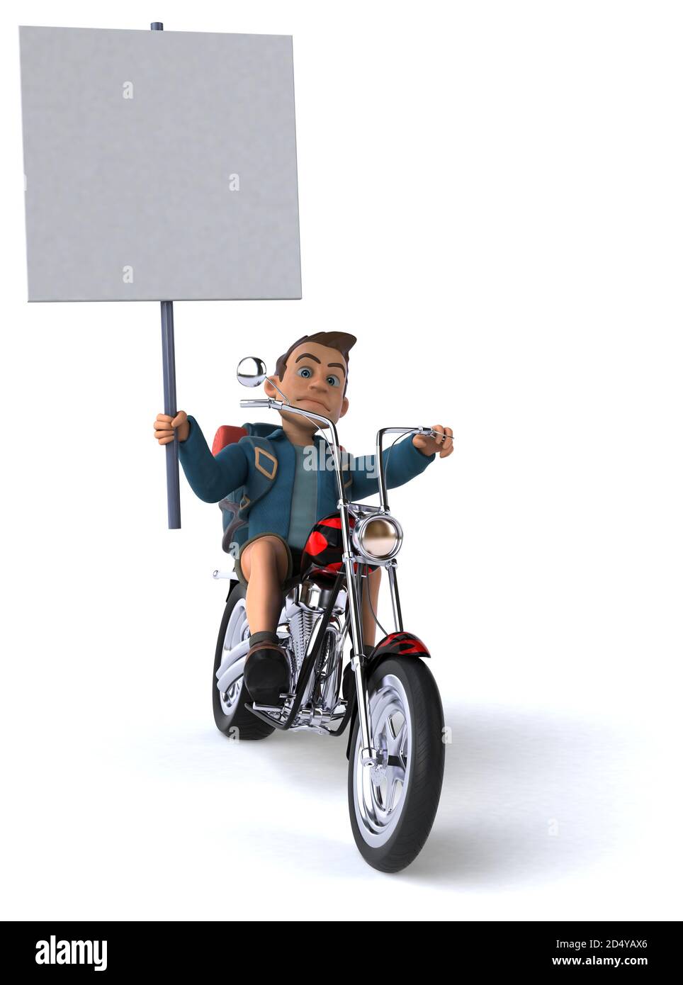 Fun illustration of a 3D cartoon backpacker Stock Photo - Alamy