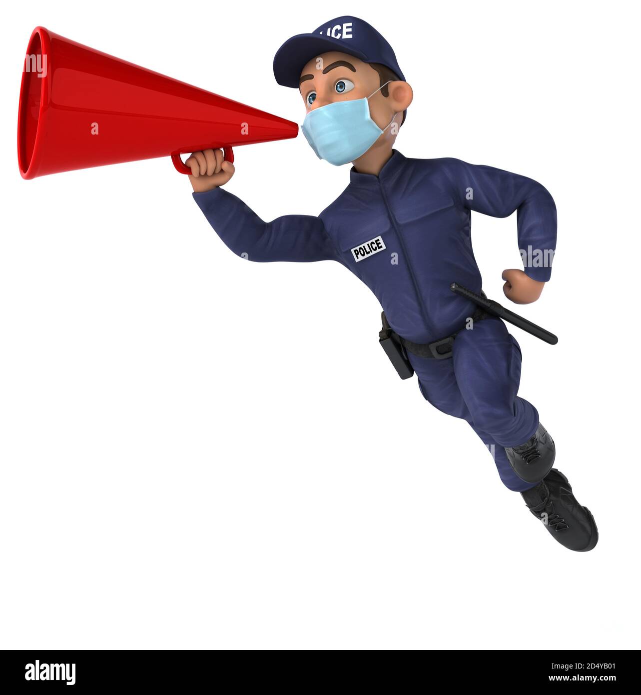 Fun 3D illustration of a cartoon Police Officer Stock Photo - Alamy